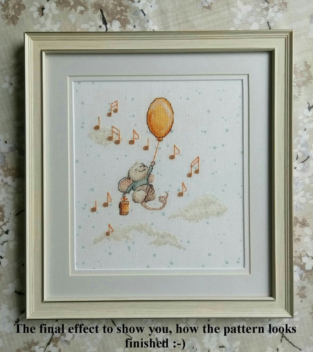 Mouse in Clouds - Cross Stitch Pattern - Embroidery Cross Stitch ...