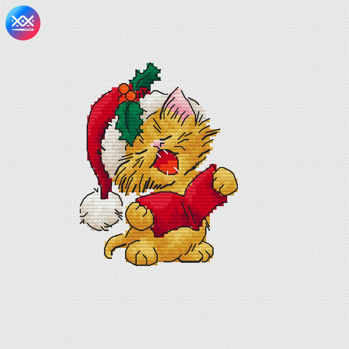 Christmas Cat Bauble Cross Stitch Pattern (PDF Download) - Etsy