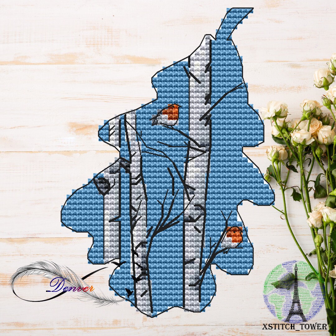 Cross Stitch Pattern "the Birch Trees", Xstitch Chart, Instant Download ...