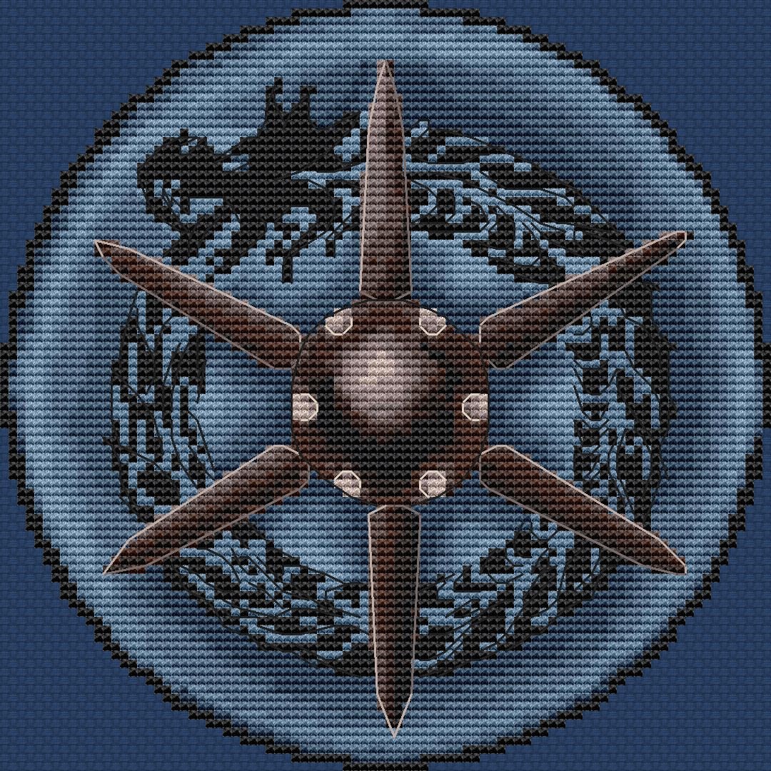 Cross Stitch Pattern, Viking Shield Cross Stitch Pattern, Instant ...