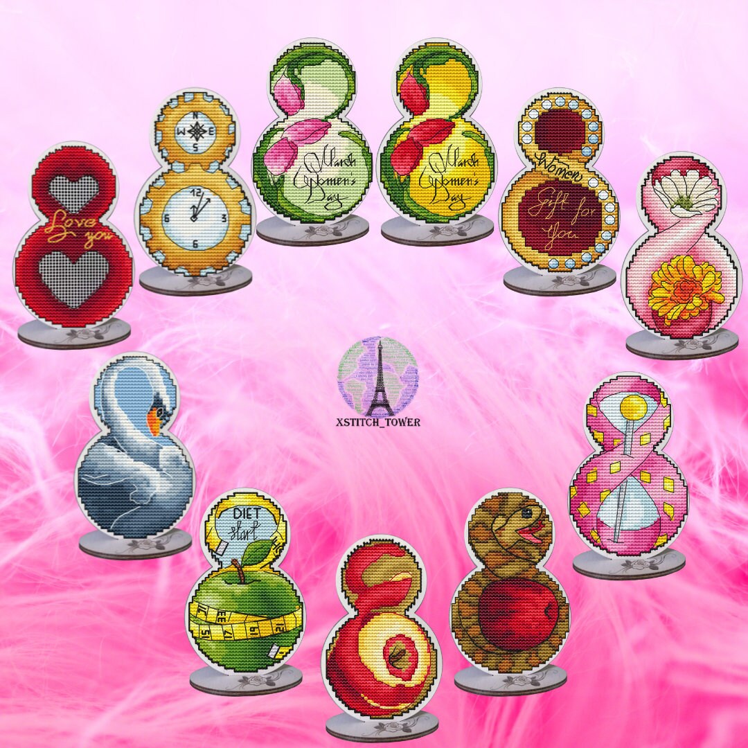 8 March Cross Stitch Pattern, Swan Cross Stitch Pattern, Cross Stitch ...