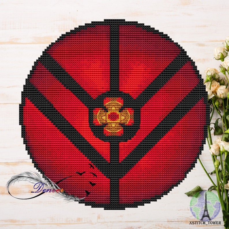 Cross Stitch Pattern, Lagertha’s Shield, Vikings, Instant Download PDF ...