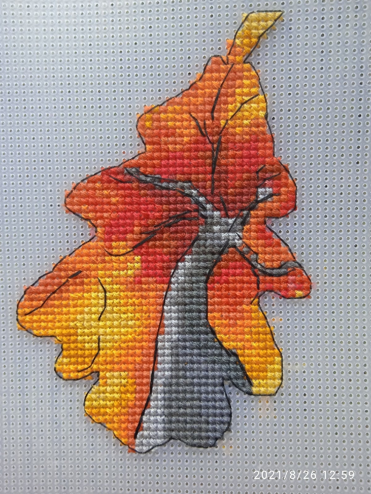 Oak Tree Cross Stitch Pattern: Autumn Leaves Xstitch Chart (PDF ...