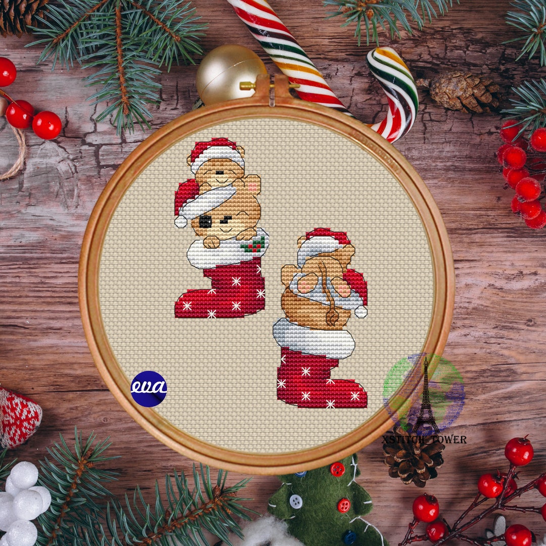 Christmas Cross Stitch Decor, Christmas Cross Stitch Pattern, Bauble ...