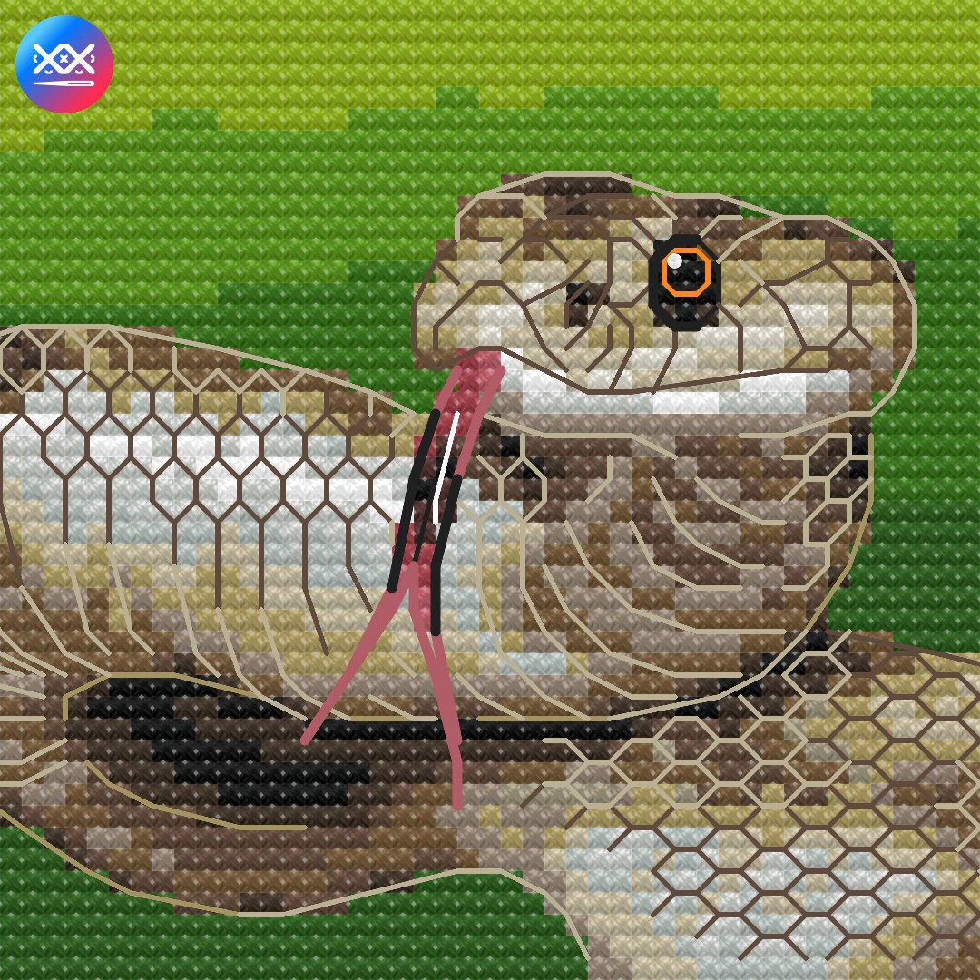 Snake Cross Stitch Pattern, Adder Cross Stitch Pattern, Instant ...