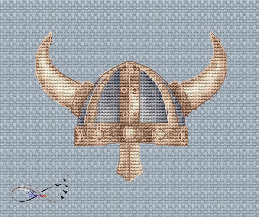 Cross Stitch Pattern, the Viking Helmet, Instant Download PDF - Etsy