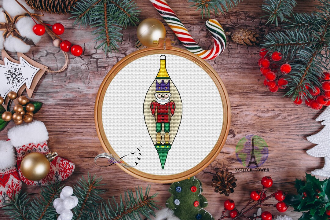 Nutcracker Bauble Cross Stitch Pattern: Christmas Ornament (PDF Pattern ...