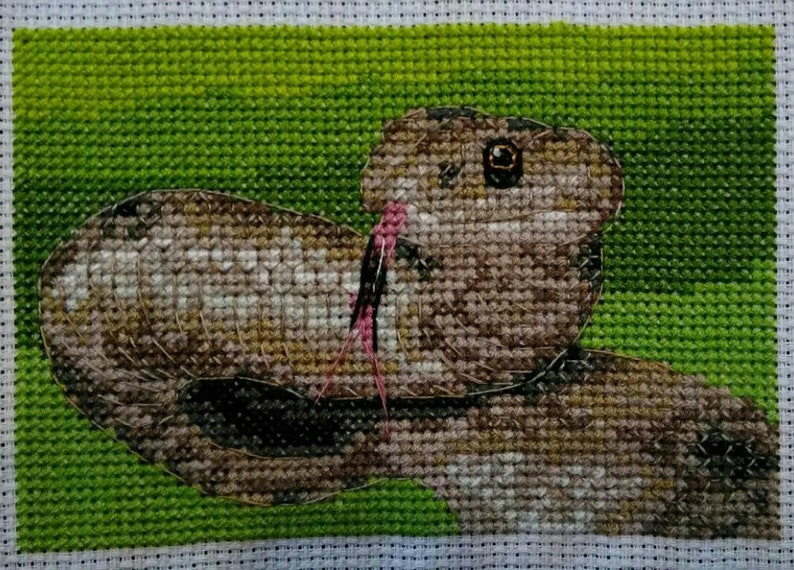 Snake Cross Stitch Pattern, Adder Cross Stitch Pattern, Instant ...