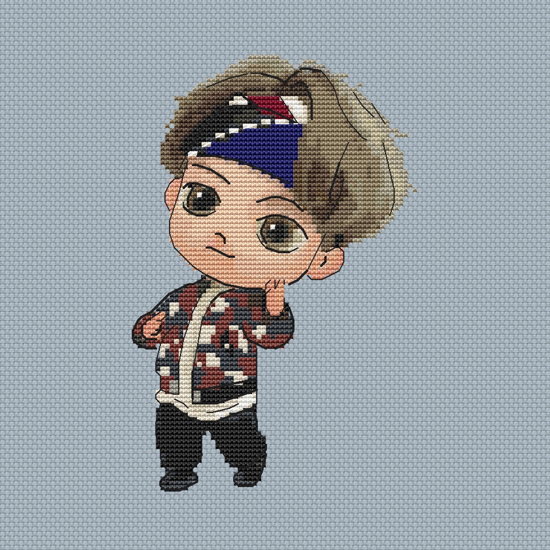 Boy Cross Stitch Pattern: Easy Needlepoint Chart (PDF Download) - Etsy