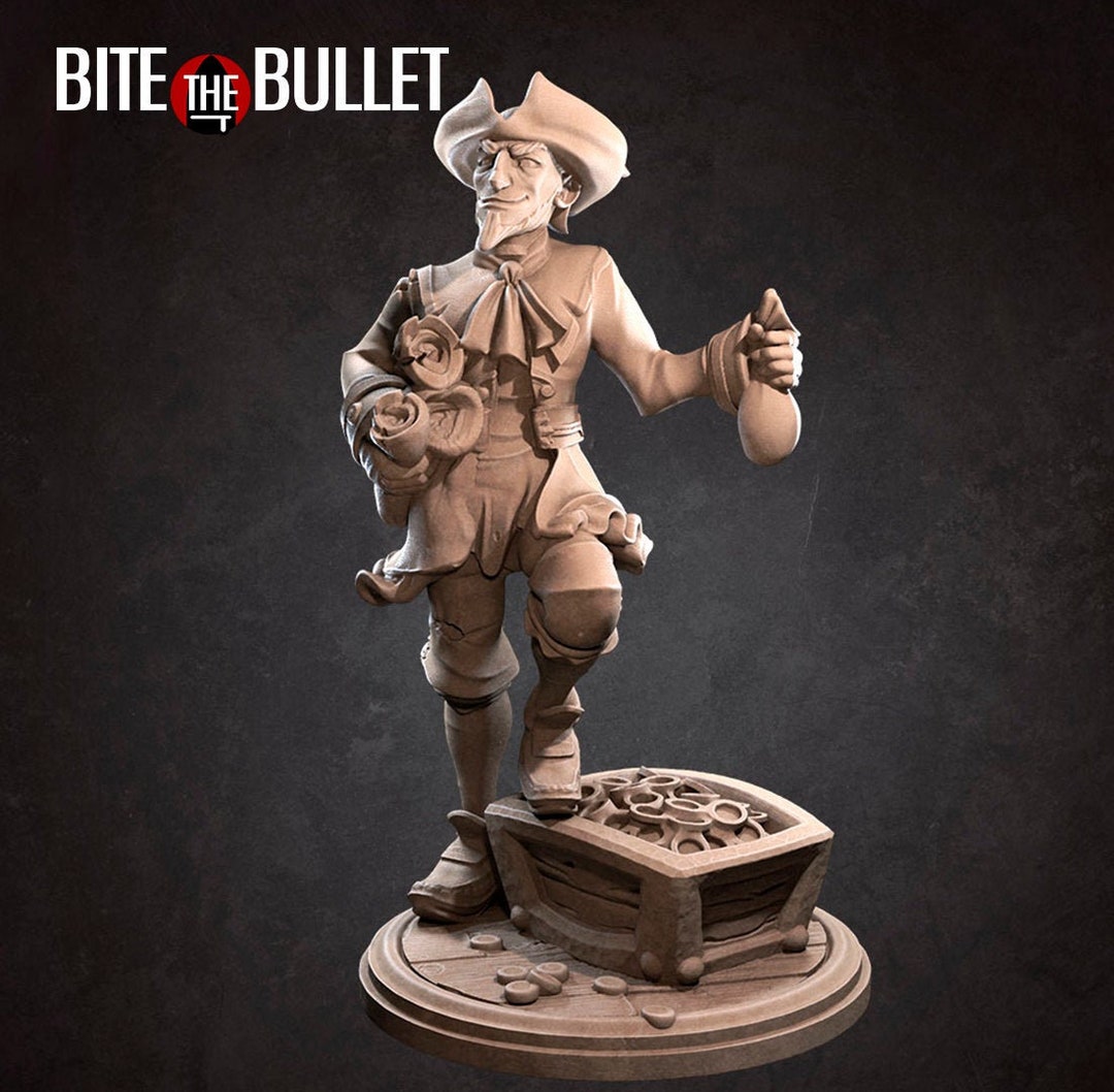 Pirate Dealer Bite the Bullet Tabletop RPG Dnd Pathfinder 3D Printed ...
