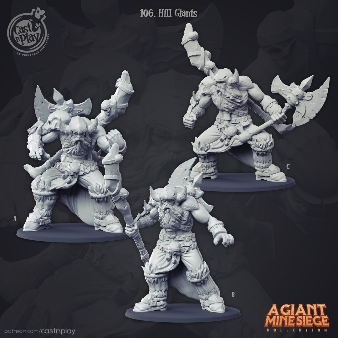 Hill Giants | Kragger's Giants - Cast N Play - Etsy
