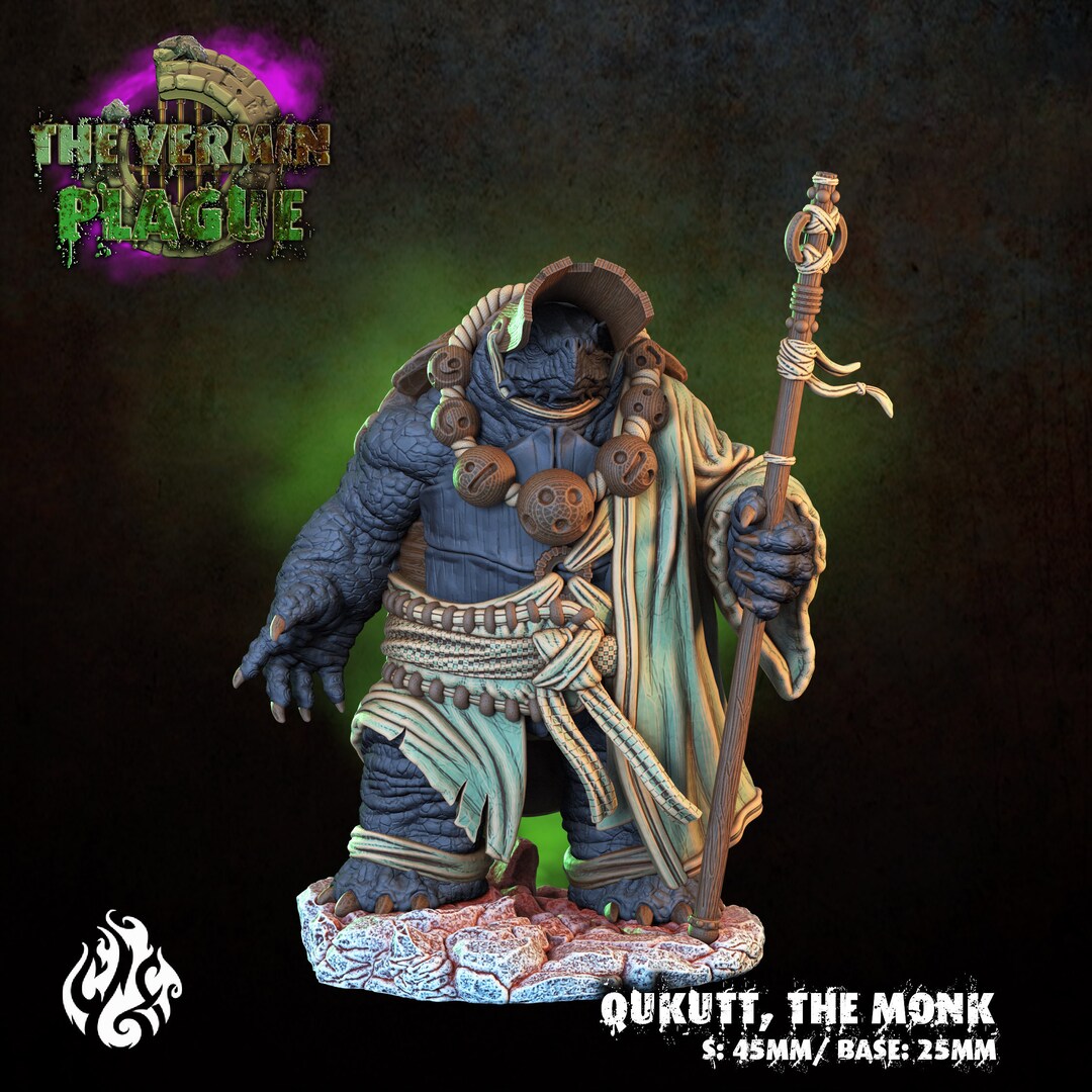 Qukutt, the Tortle Monk | the Vermin Plague - Crippled God Foundry - Etsy