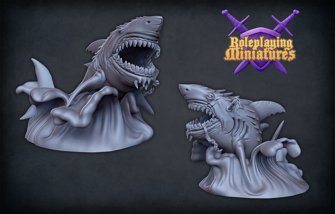 Megalodon | Roleplaying & Miniatures - Etsy