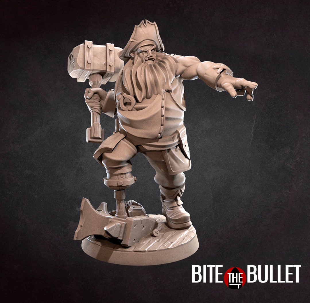 Blacksmith Pirate Bite the Bullet Tabletop RPG Dnd Pathfinder 3D ...