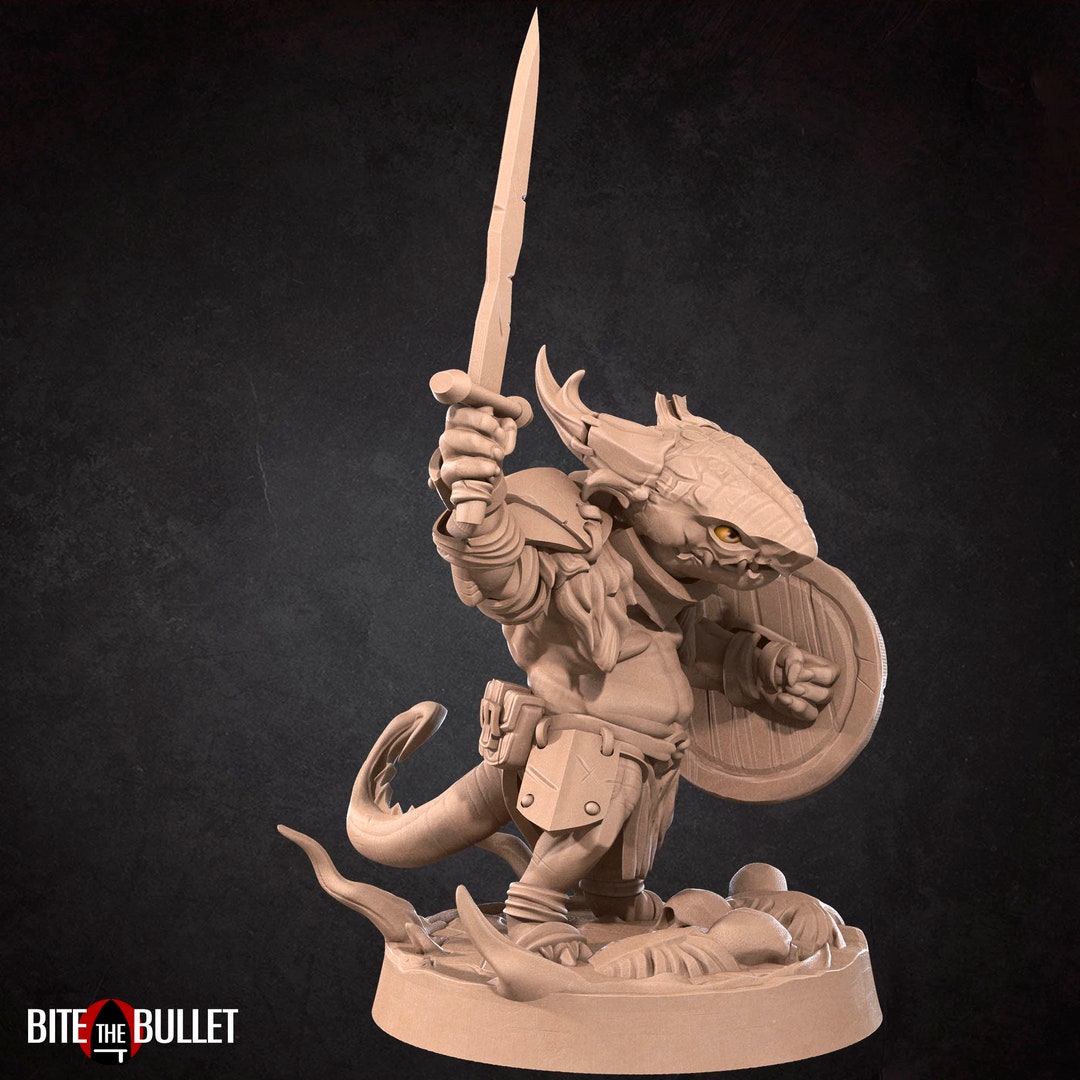 Kobold Barbarian Bite the Bullet Tabletop RPG Dnd Pathfinder 3D Printed ...
