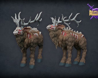 Elk Miniatures 4 Variations RPG Minis D&D DND RPG - Etsy