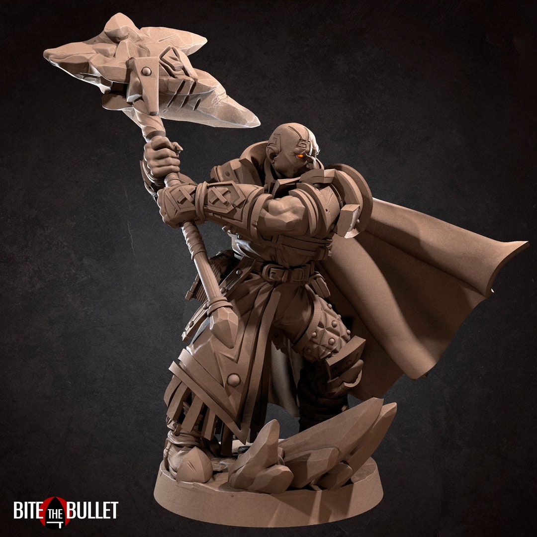 Earth Genasi Cleric Bite the Bullet Tabletop RPG Dnd - Etsy