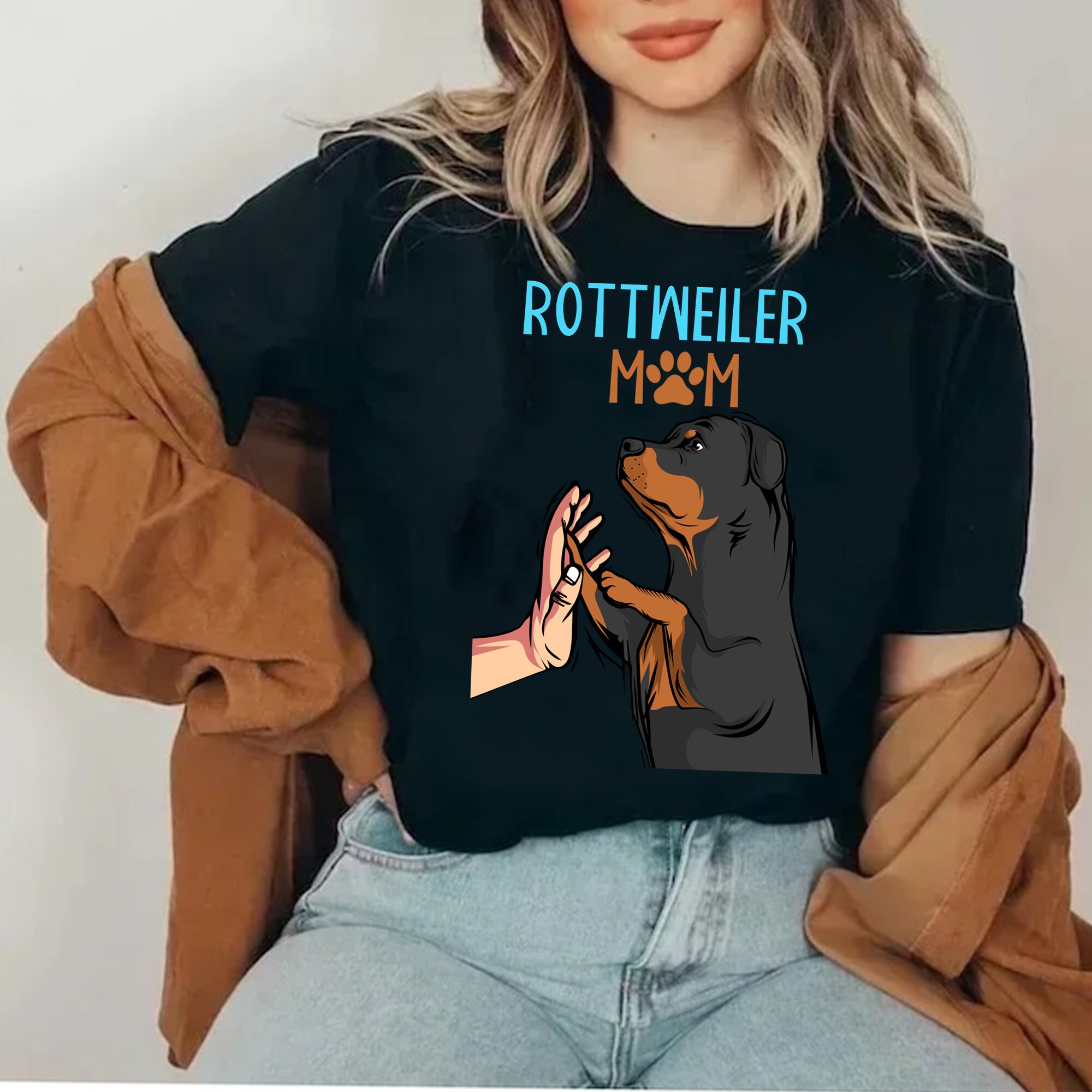 Rottie Mama T-shirt, Rottie Mom T-shirt, Rottweiler Owner Shirt, Rottie ...