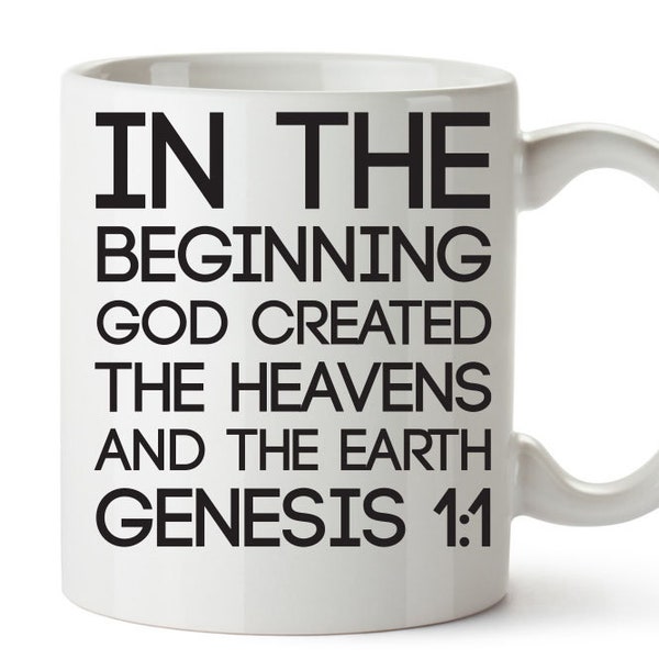 In the Beginning God Created the Heavens and the Earth - Etsy