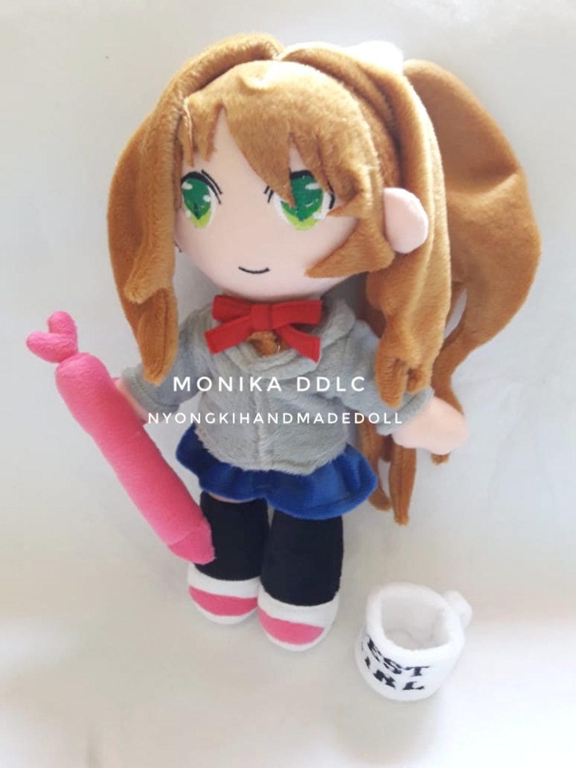 Monika DDLC From Doki Litelature Club Custom Plush From Your - Etsy