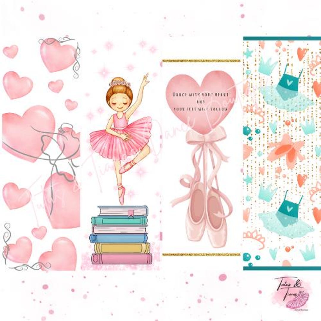 Ballerina Bookmarks for Kids | Digital Download | Pink Ballet Printable ...