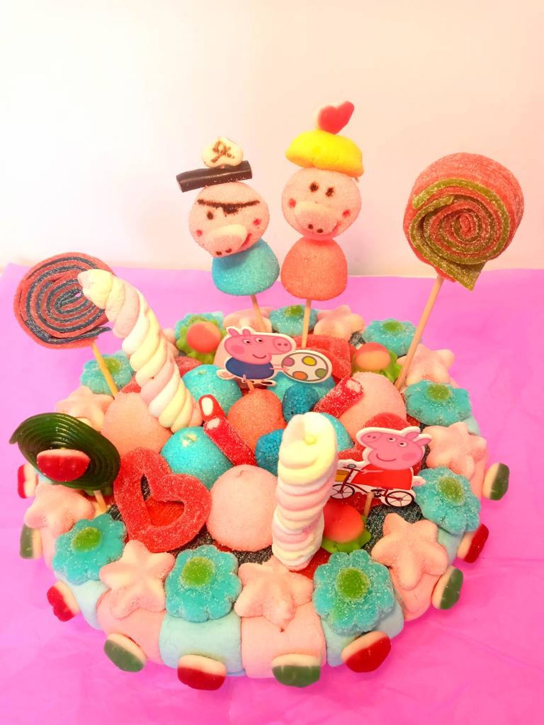 Peppa Pig Sweets Cake - Etsy UK