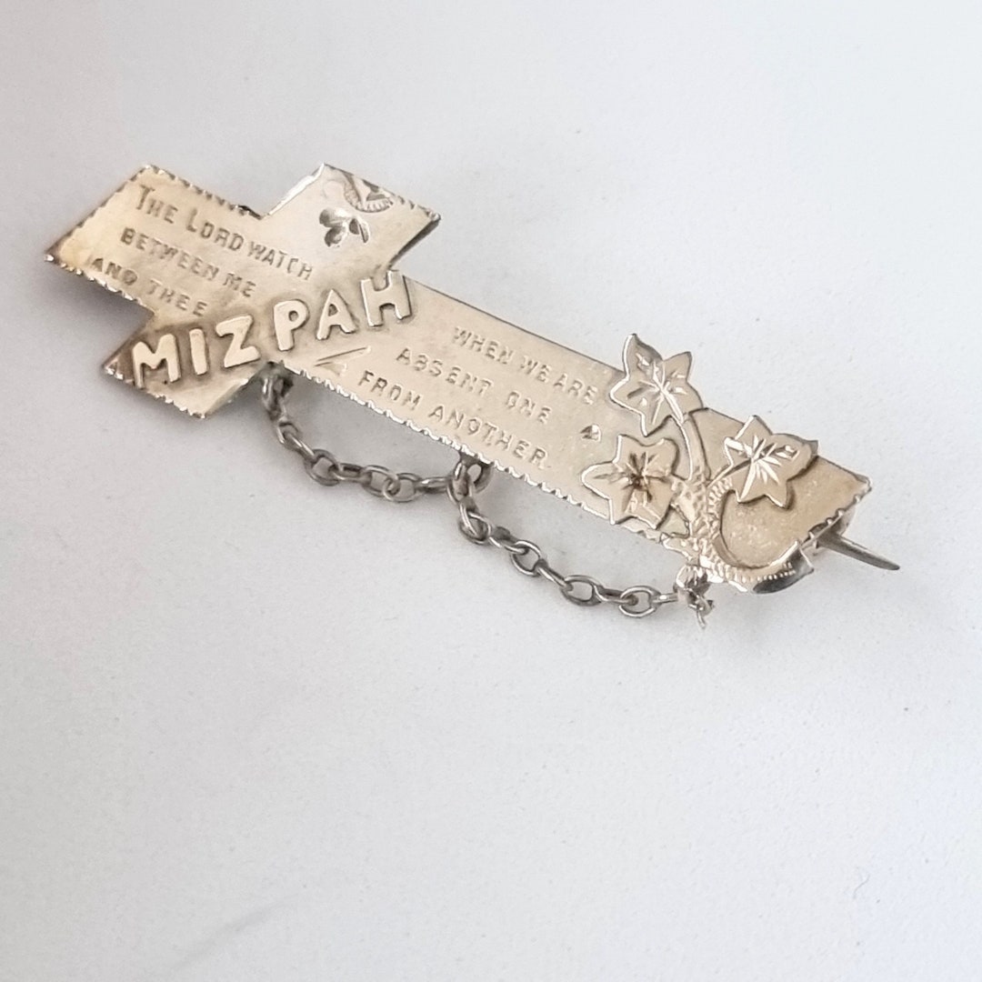 A Unusual MIZPAH Sterling Silver Antique Cross Form Brooch. IO/1091 - Etsy