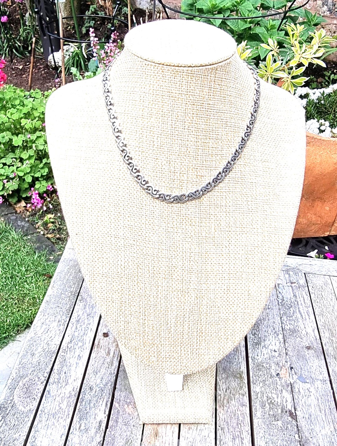 Celtic Style Sterling Silver Collarette or Neck Chain. NR/1788 - Etsy