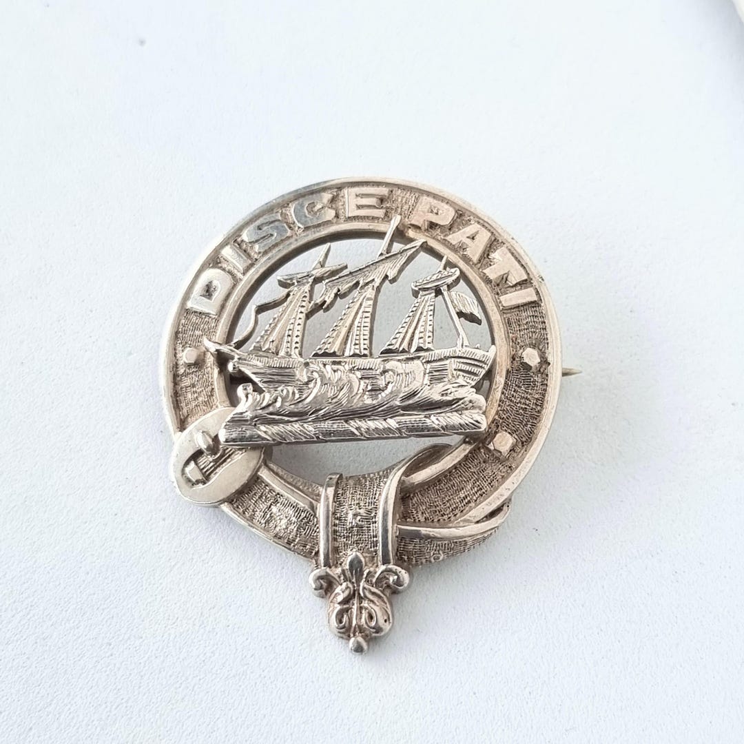 Scottish Clan Badge, Duncan, Sterling Silver, Vintage, Lapel Size. IN ...