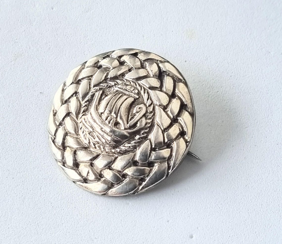 Vintage Scottish Silver Targe or Shield Brooch Hallmarked Chester in ...