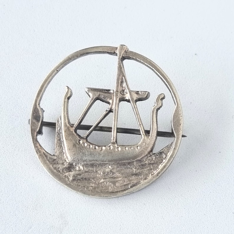 Vintage Scottish Celtic Silver Clan Galley Brooch, Macleod. KR/955 - Etsy