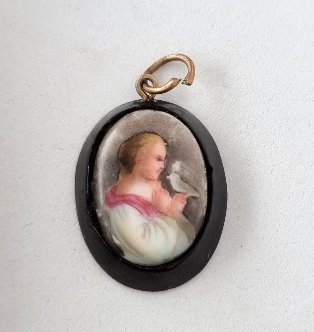 Mid Victorian Jet Jewellery Component Converted to a Pendant. IR/1307 ...
