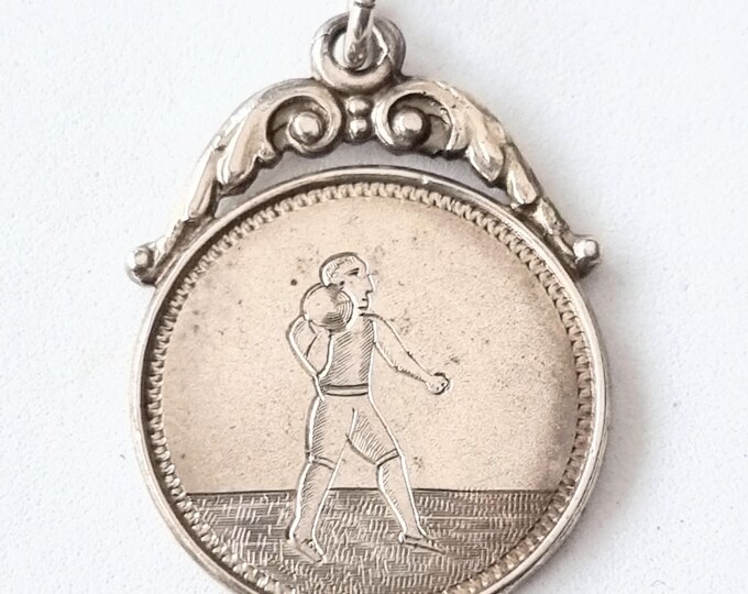 Antique Sports Medal, Watch Fob, Shot Putt, Sterling Silver. KR/1539 - Etsy