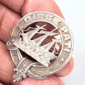Scottish Clan Badge, Duncan, Sterling Silver, Vintage, Lapel Size. IN ...