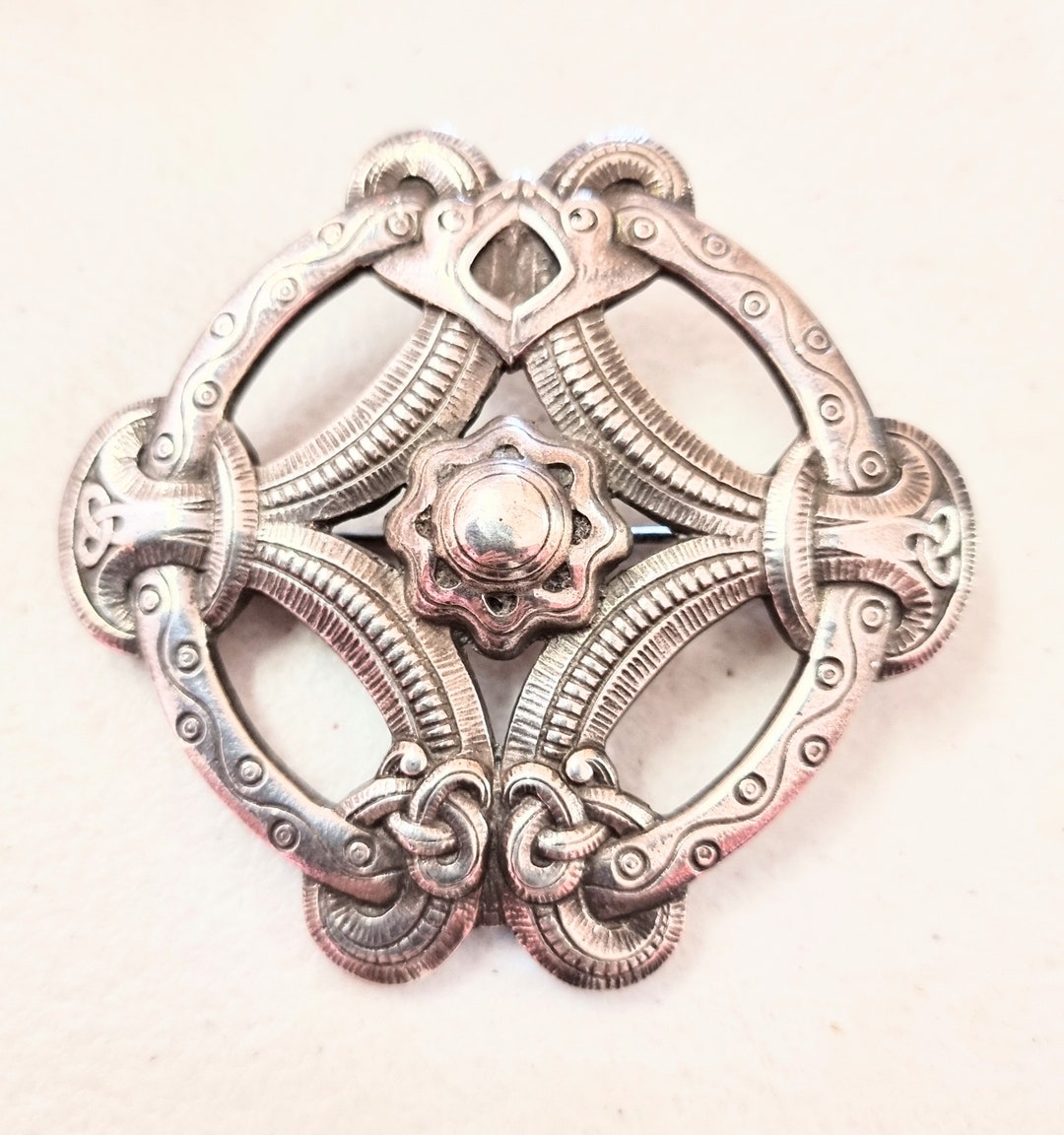 Reservedantique Zoomorphic Scottish Shoulder Strap Brooch, Serpent, Dot ...