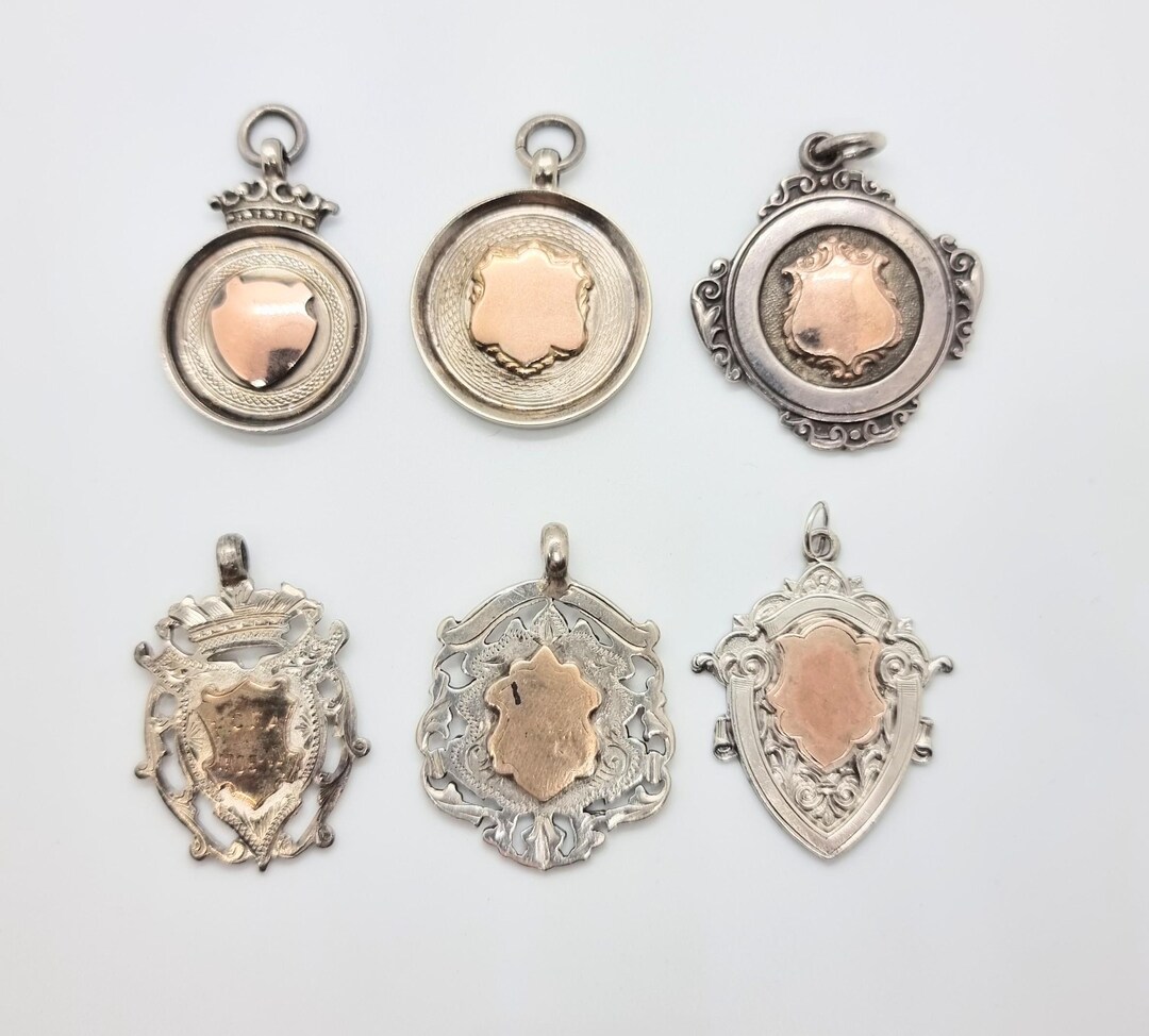 4 Left: Watch Fobs Sporting Medals, Antique Silver. Priced and Sold ...