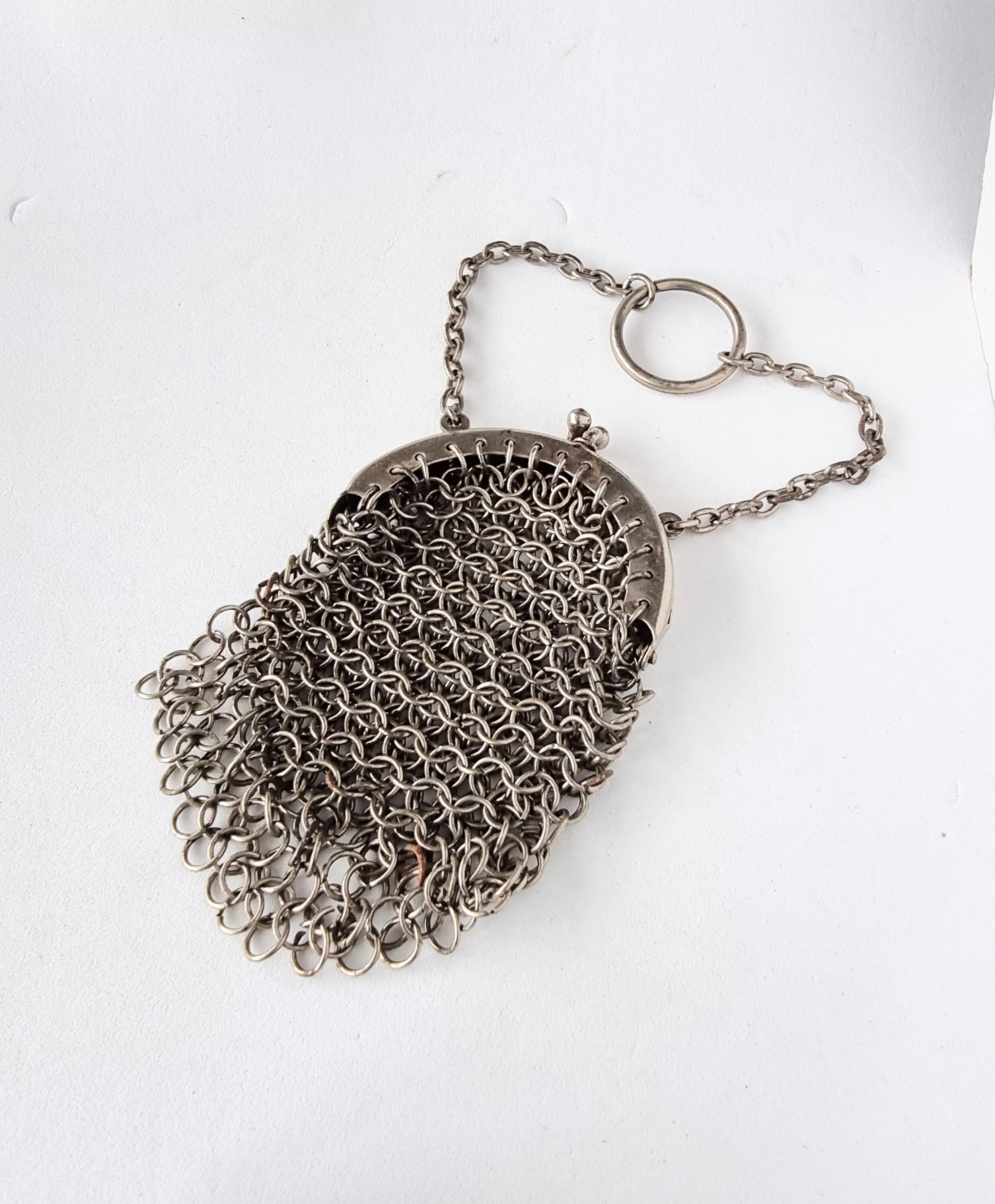 Victorian Ladies Steel Chain Mesh Finger Purse KR/823 - Etsy