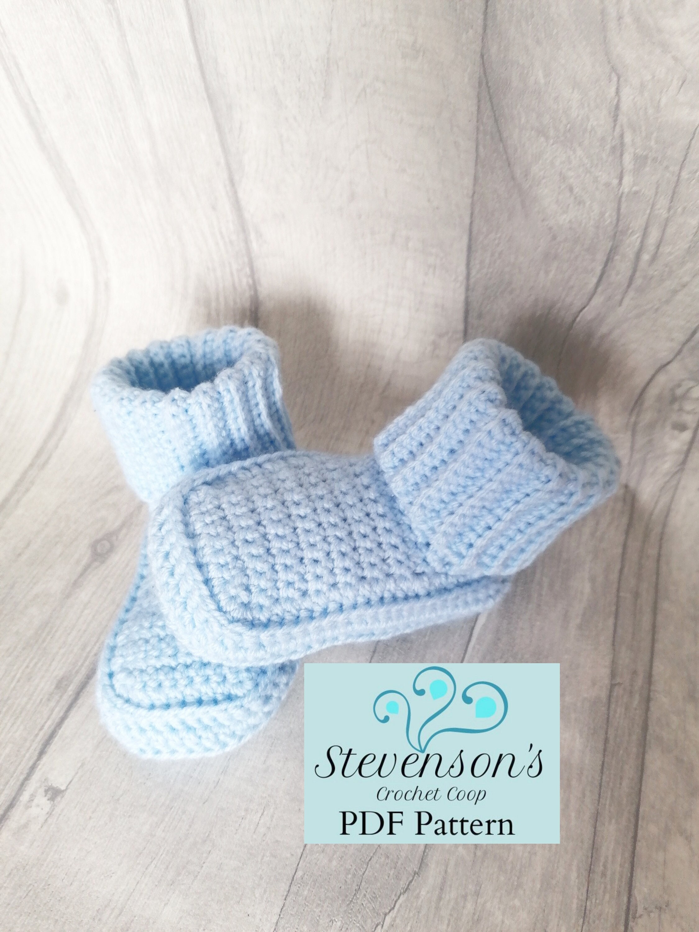 Ribbed Cuffed Booties Crochet Pattern - Etsy