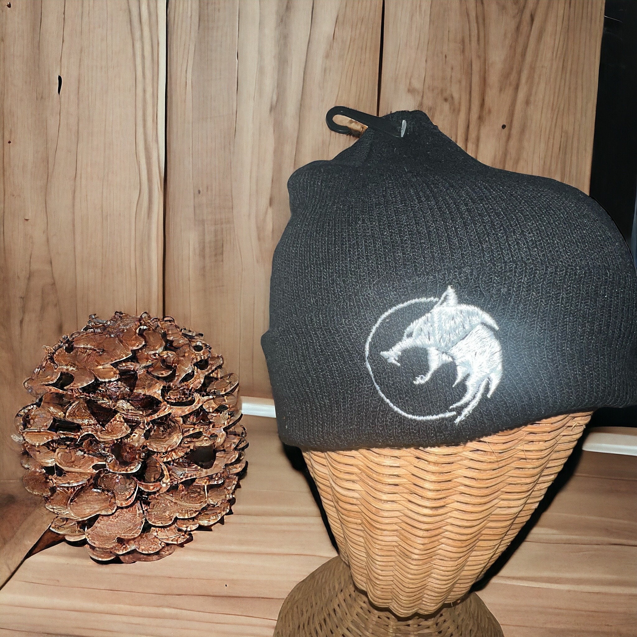 The Witcher Wolf Emblem Hesitation Kills Black Embroidered Beanie Skull ...