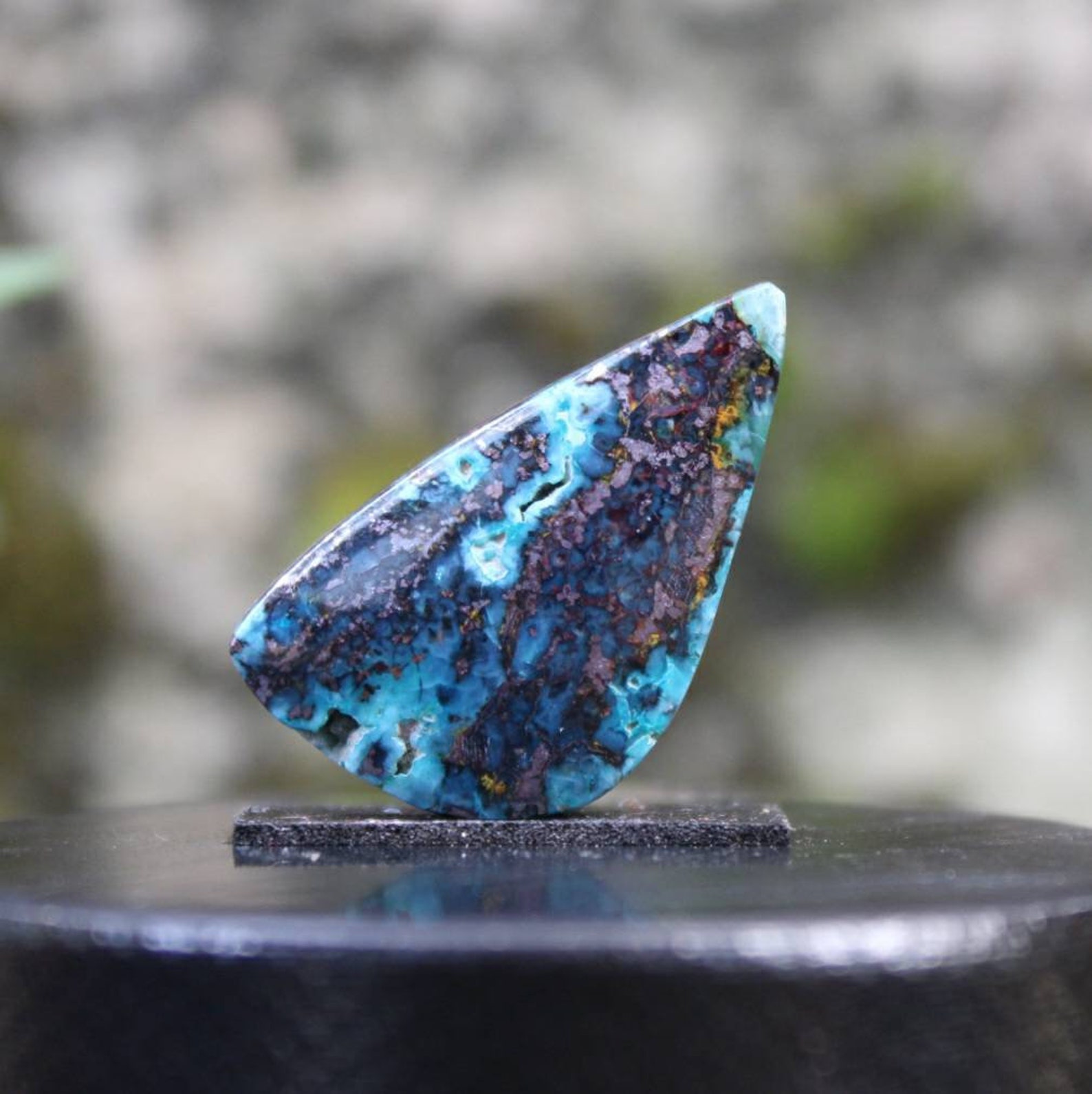 Natural Blue Opalized Wood Copper Cabochon Rare - Etsy
