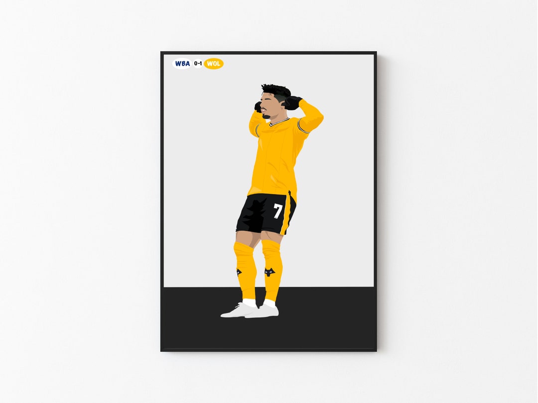Pedro Neto Wolves Poster Pedro Neto Print Wolves Fc Wolverhampton ...
