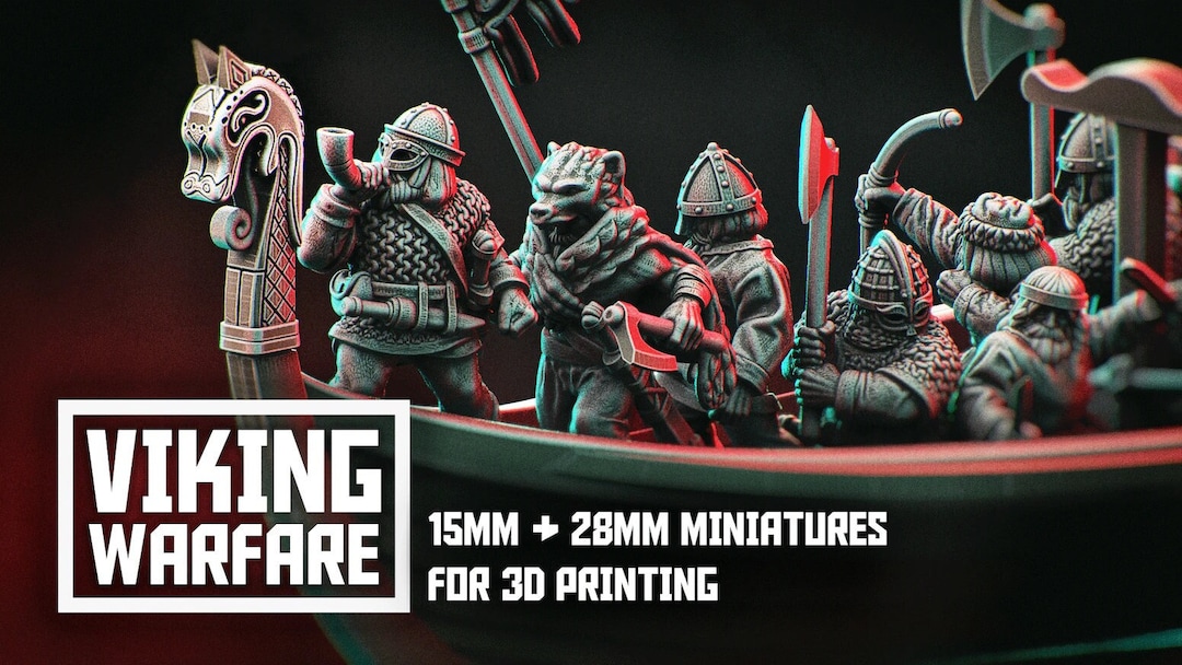 Vikings - Viking Warfare - 10-15mm - SMOL Miniatures - Etsy