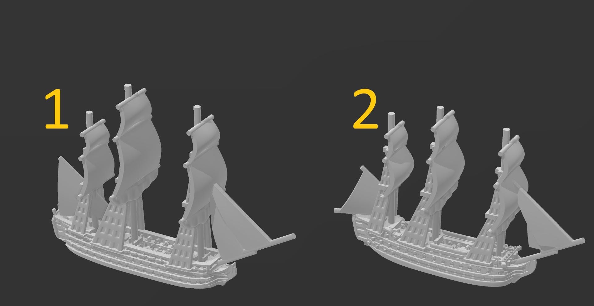 Napoleonic Ships - 1/2400 Scale - Turner Miniatures - Etsy