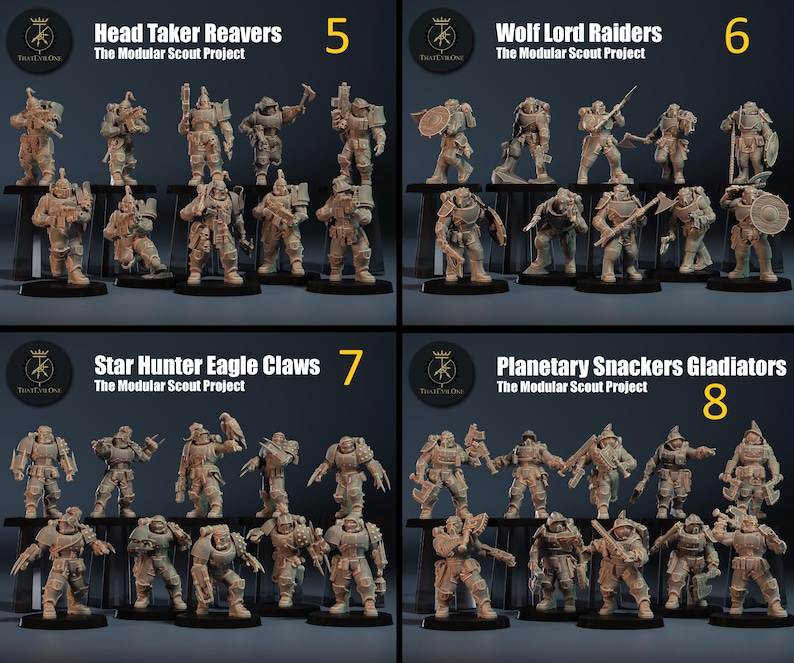 Scouts 1st Wave - Genewarriors - 28mm - Thatevilone - Etsy