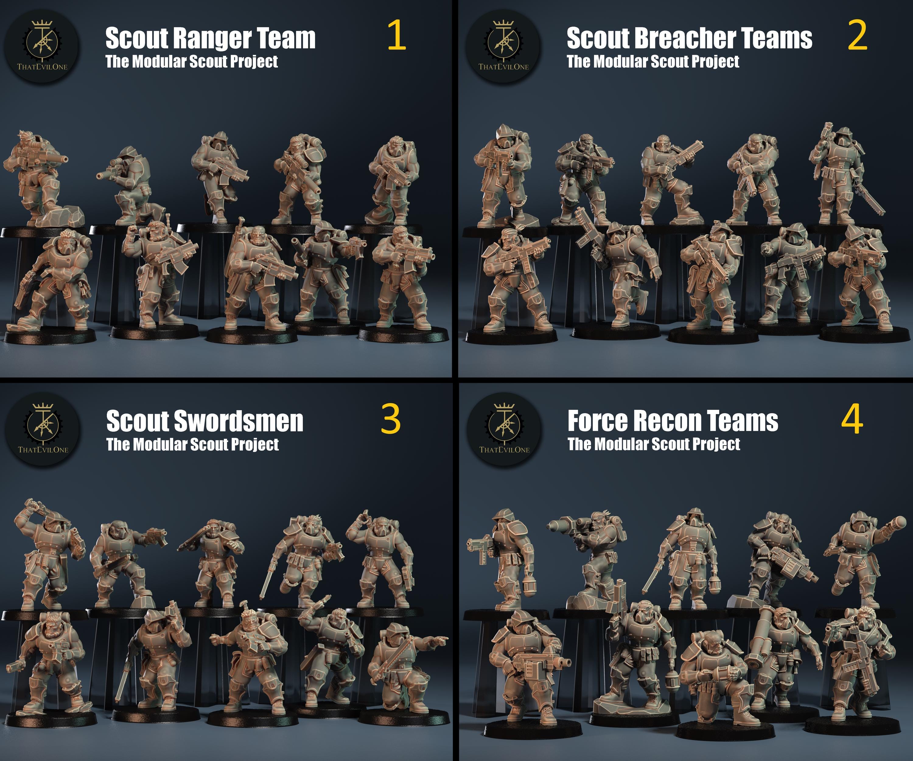 Scouts 1st Wave - Genewarriors - 28mm - Thatevilone - Etsy