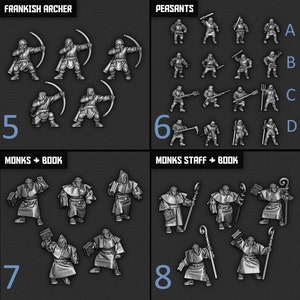 The Franks - Viking Warfare - 10-15mm - SMOL Miniatures - Etsy