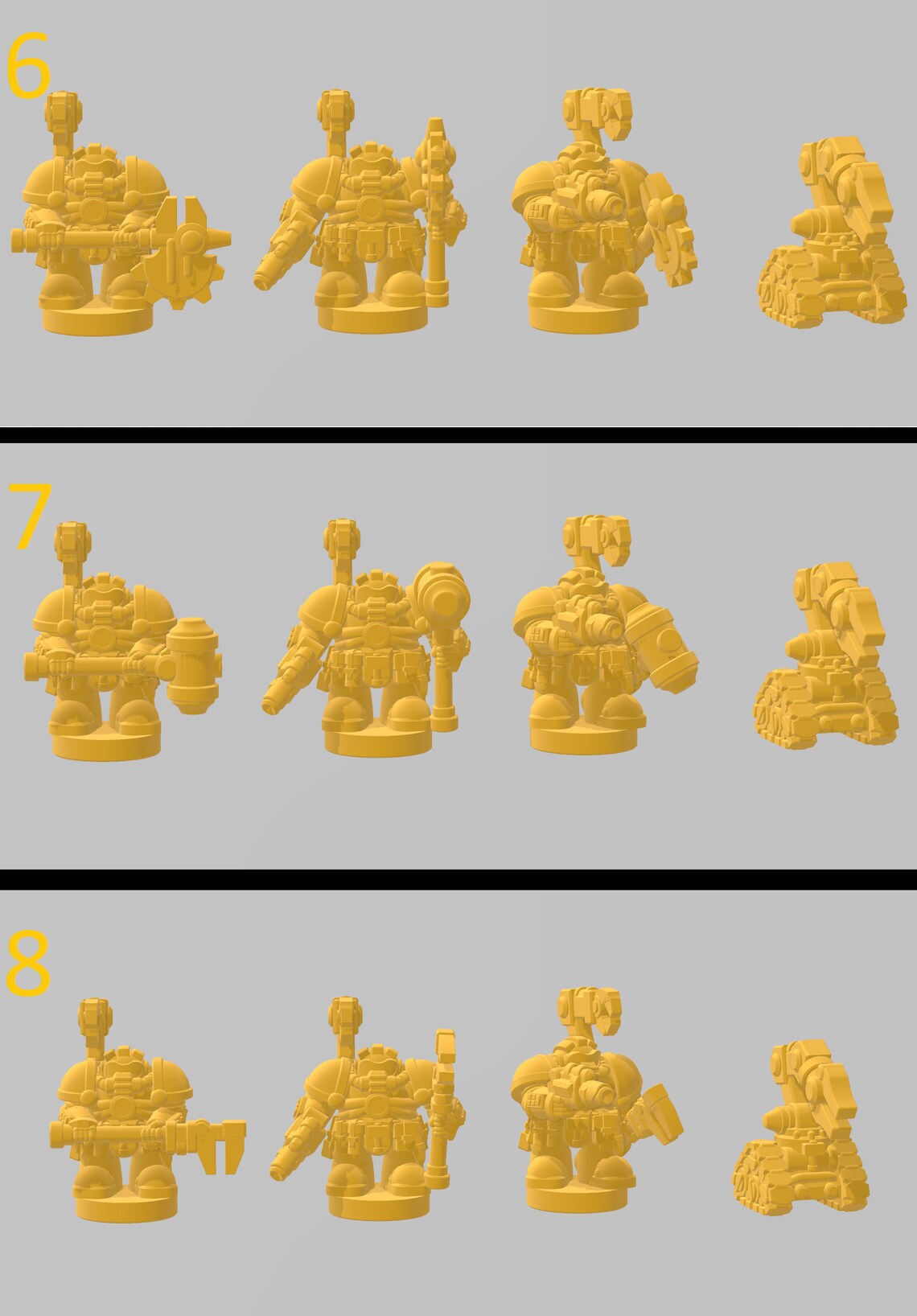 Goliath Consortium Infantry 6-8-10mm KMFP Designs - Etsy