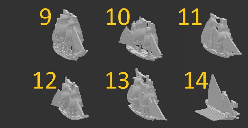 Napoleonic Ships - 1/2400 Scale - Turner Miniatures - Etsy