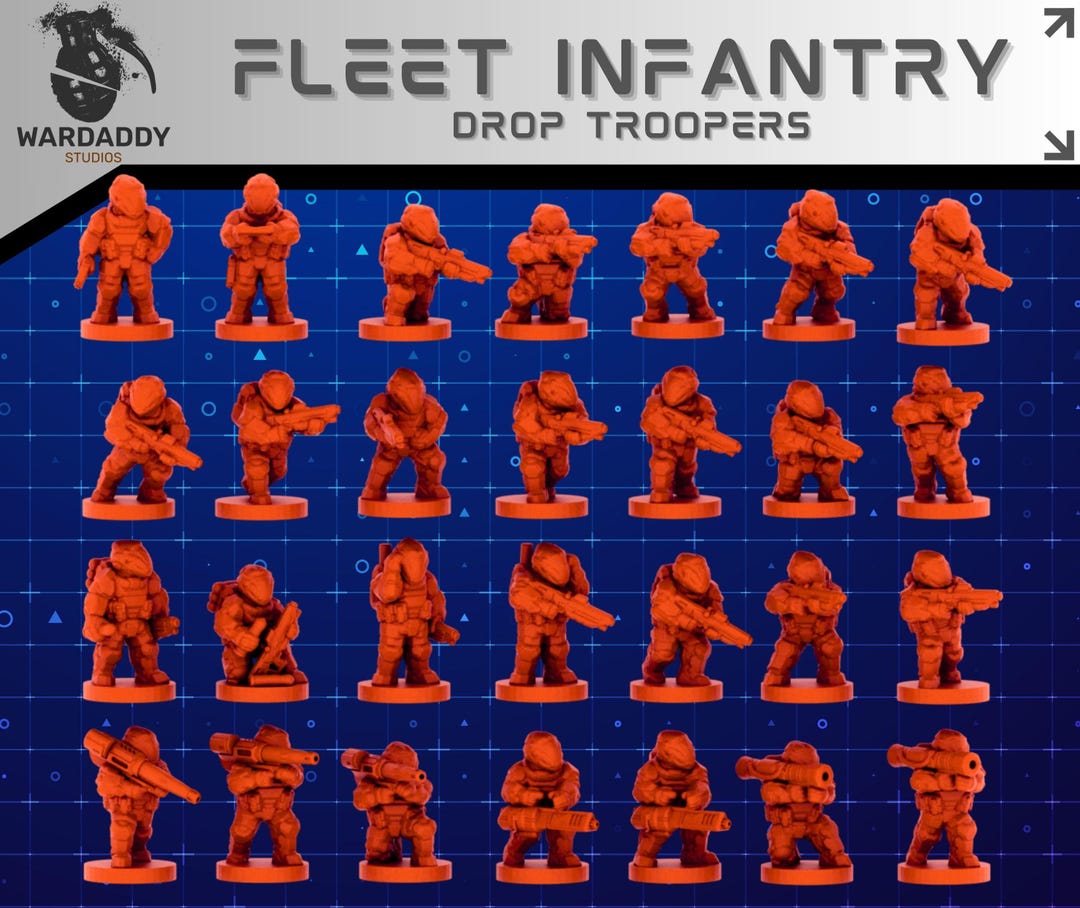 Fleet Infantry - Dropship (game Rules) - 6-10-15mm - Wardaddystudios - Etsy
