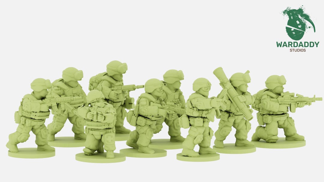 Western Forces - Modern Military - 10-15mm - Wardaddy Studios - Etsy